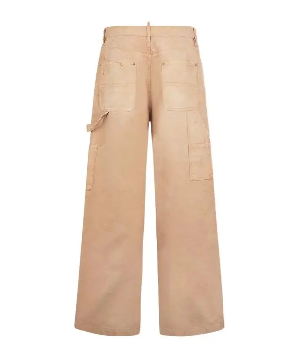 Dsquared2 Garment Dyed Baggy Carpenter Jeans - Light Brown