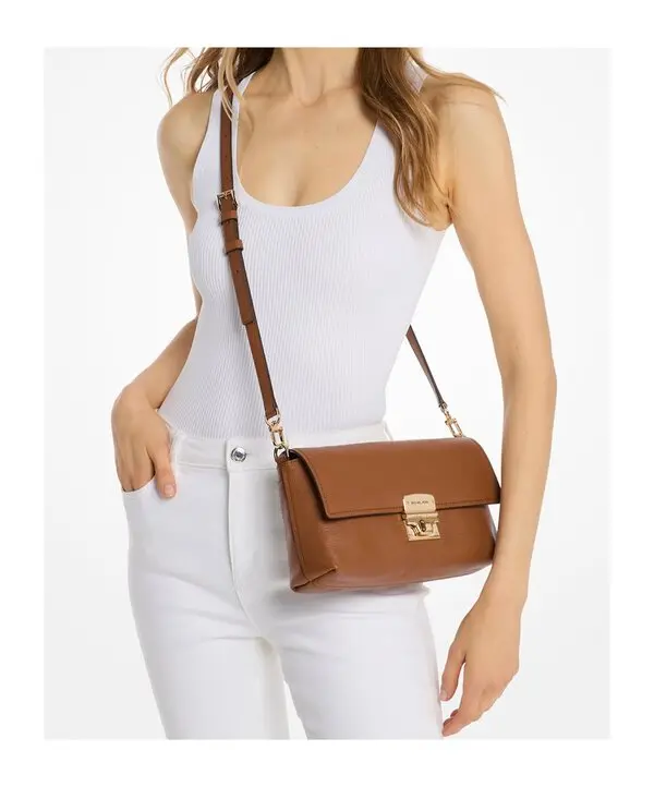 Michael Kors Addie Medium Leather Convertible Shoulder Bag
