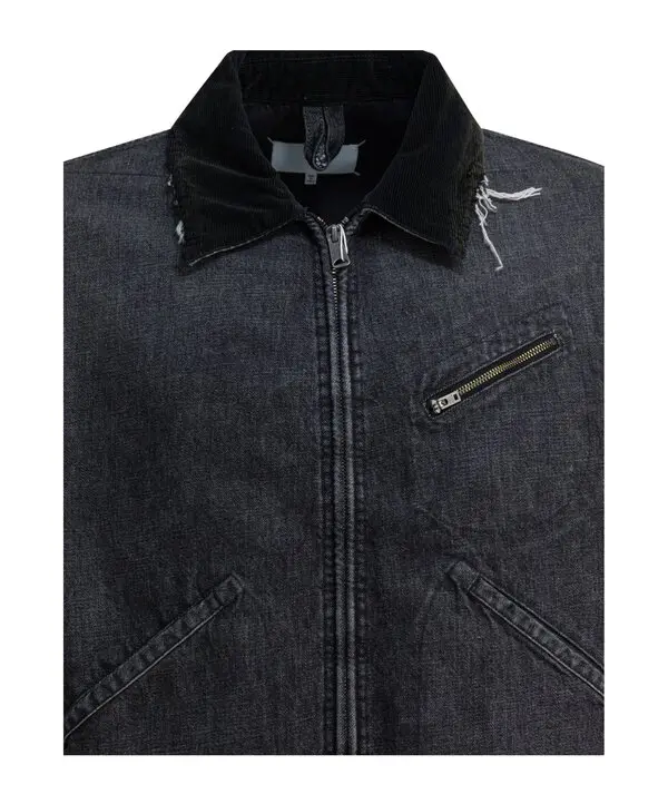 MAISON MARGIELA Distressed Denim Jacket - Black