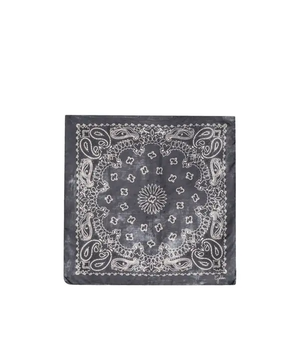 GOLDEN GOOSE Paisley Printed Scarf - Gray