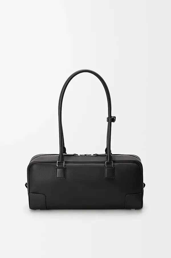 Loewe Amazona 31 Cropped Bag In Shiny Calfskin - Black