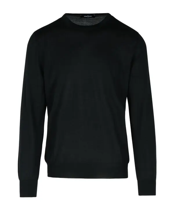 GRAN SASSO Crewneck Long-sleeved Jumper - Black