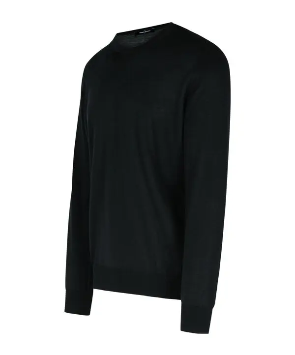 GRAN SASSO Crewneck Long-sleeved Jumper - Black