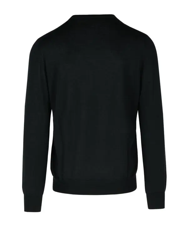 GRAN SASSO Crewneck Long-sleeved Jumper - Black