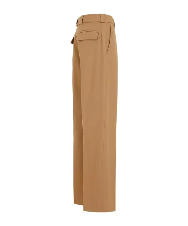 Dries Van Noten Belted Straight Leg Tailored Trousers