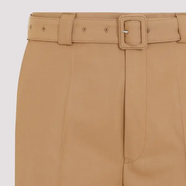 Dries Van Noten Belted Straight Leg Tailored Trousers