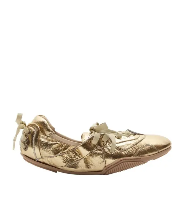Acne Studios Lace-up Ballerina Sneakers - Nude