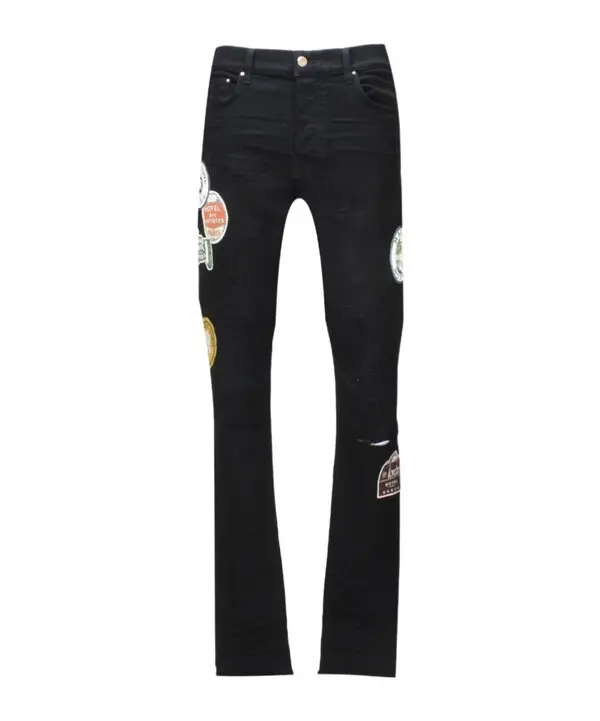 Amiri Belt-loop Jeans With Patch Embellishments
