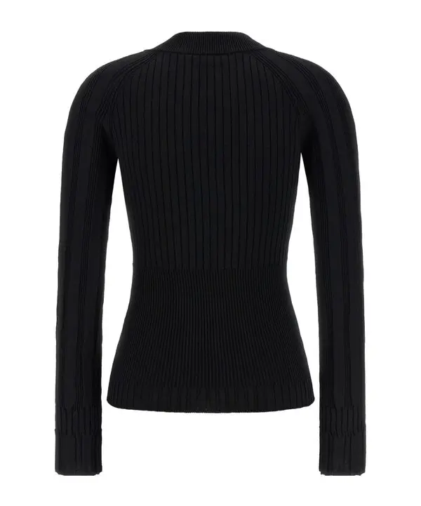 Balmain Testa Di Leone Buttoned Fitted Cardigan - Black