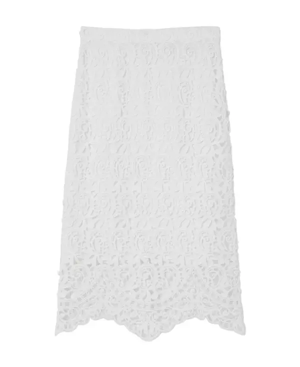 Burberry Macrame Lace Midi Skirt - No