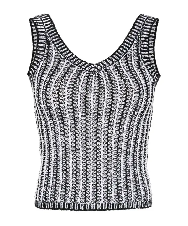 Max Mara Arrigo Crochet Top - Black