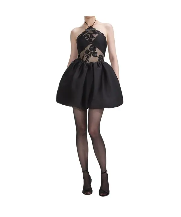 SELF-PORTRAIT Lace Patterned Mini Dress