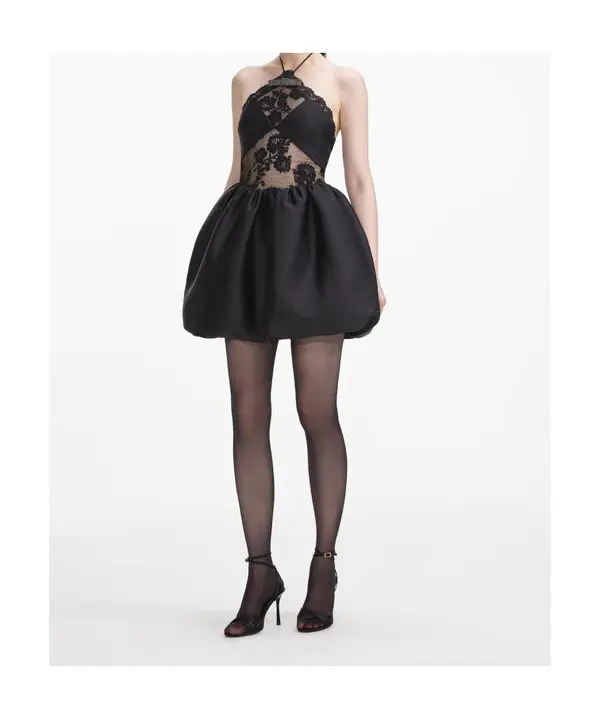 SELF-PORTRAIT Lace Patterned Mini Dress