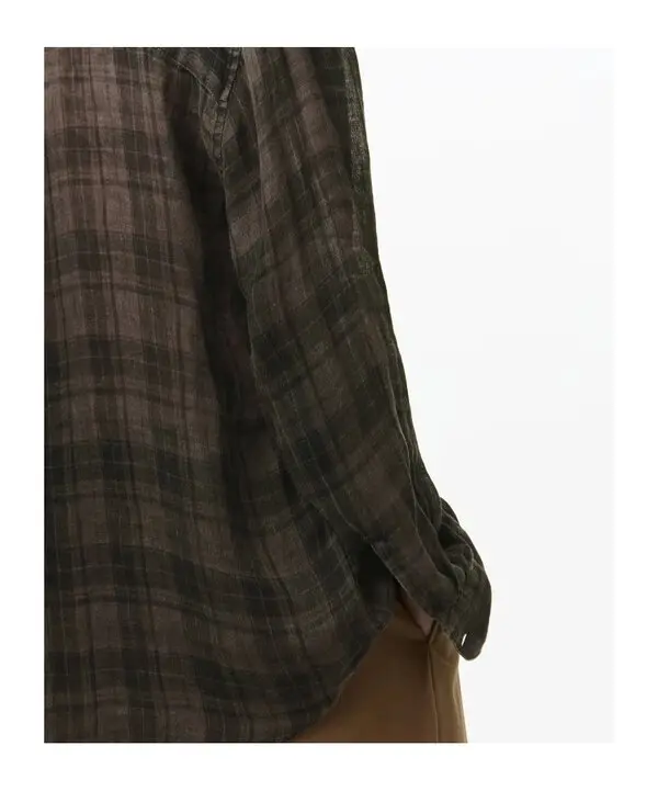 Our Legacy Above Long Sleeved Checked Shirt - Black