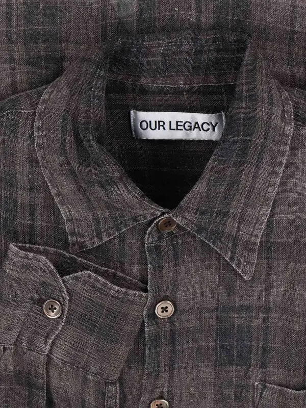 Our Legacy Above Long Sleeved Checked Shirt