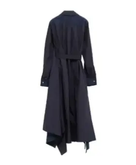 Loewe Layered Belted Midi Dress With Contrasting Panels - Black