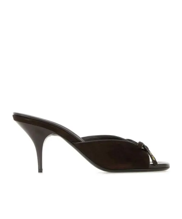 Miu Miu Bow Detailed Heeled Sandals