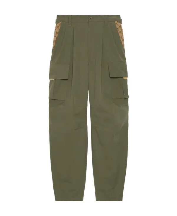 Gucci Wide-leg Cargo Pants With Monogram Detail