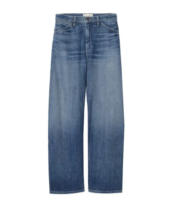 NILI LOTAN Belt-lined Denim Trousers