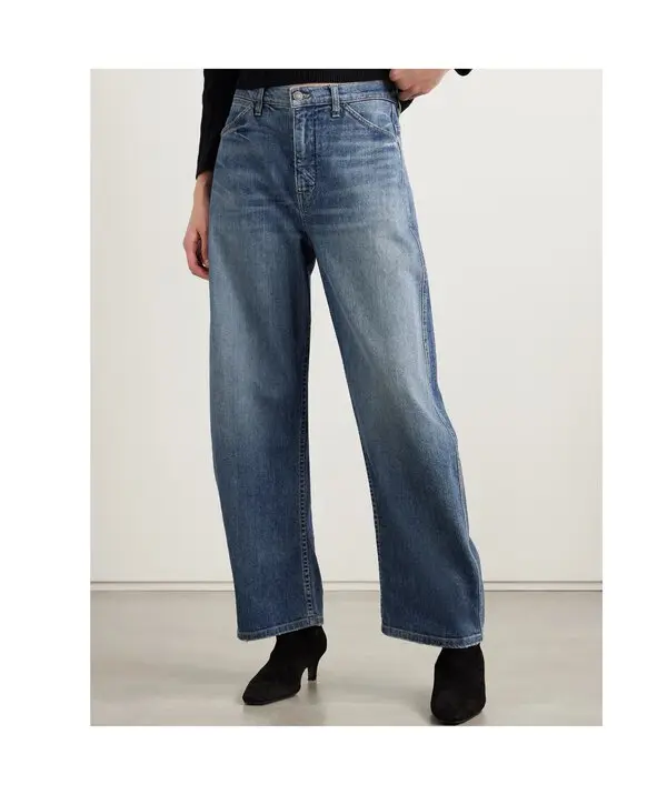 NILI LOTAN Belt-lined Denim Trousers
