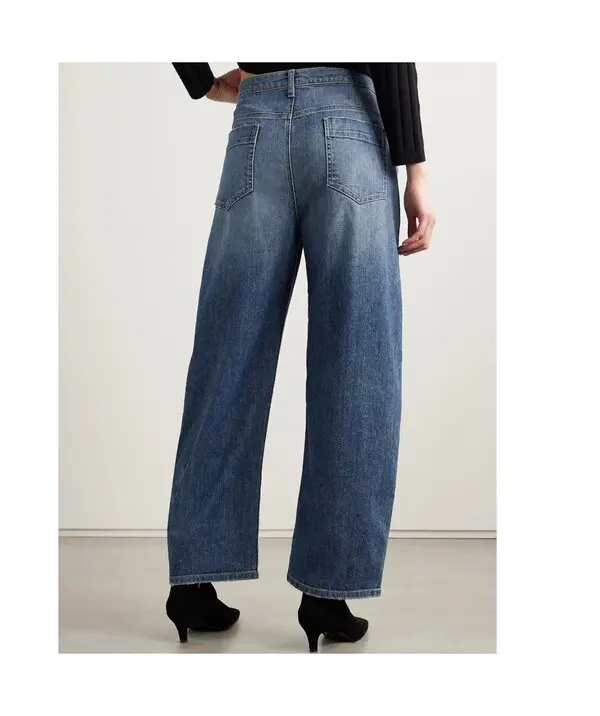 NILI LOTAN Belt-lined Denim Trousers