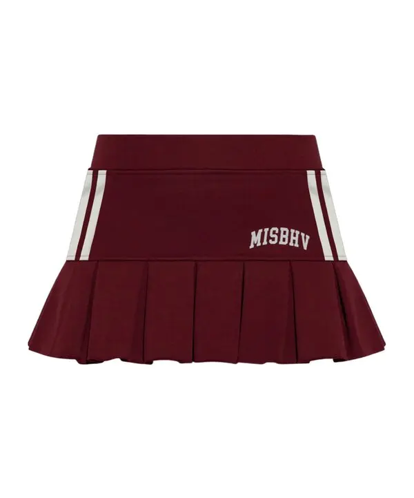 MISBHV Varsity Pleated Mini Skirt - No