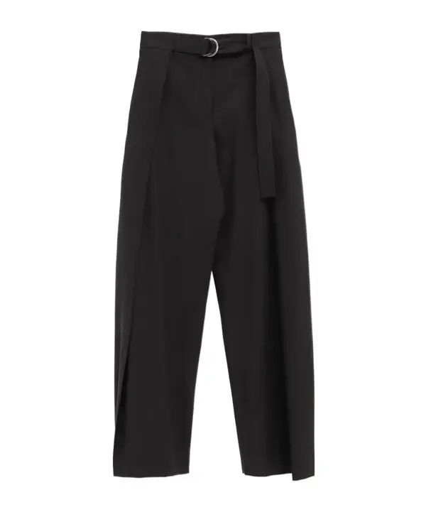 Loewe Pleat Detailed Belted Trousers - Black