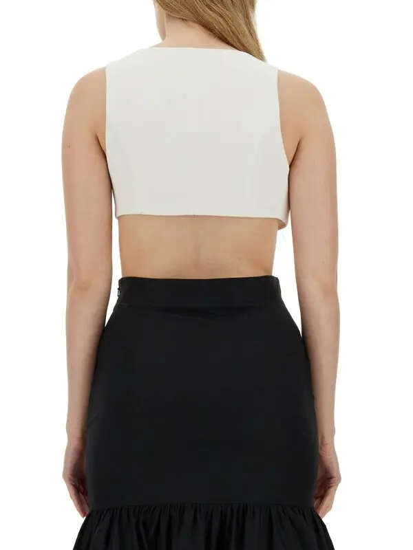 Moschino V-neck Embellished Vest