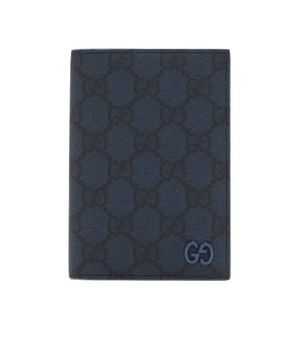Gucci Blue Interior Gg Passport Case - Dark Blue