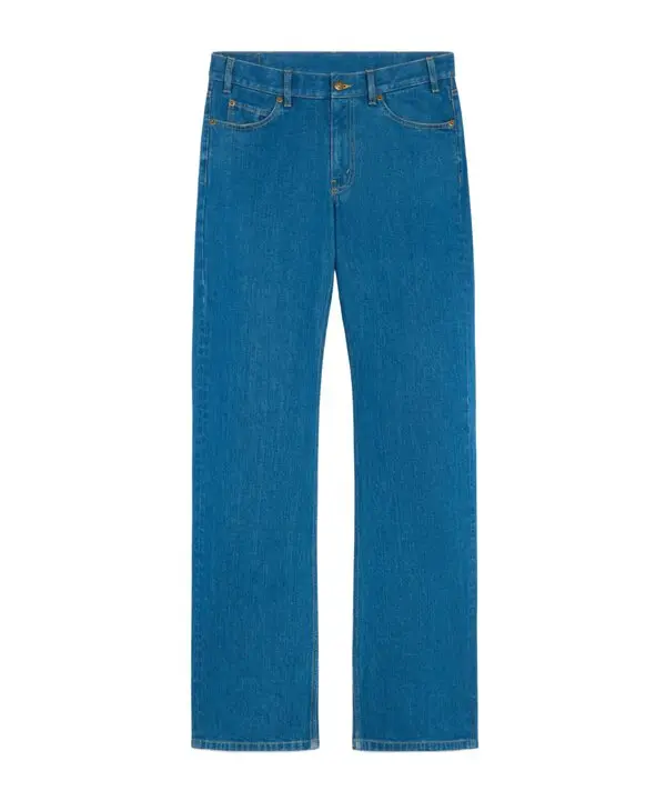 Celine Flared Jeans In Cotton Denim
