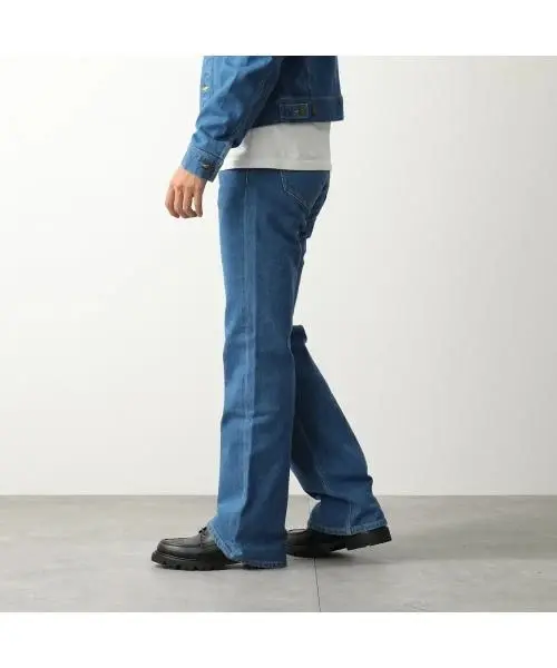 Celine Flared Jeans In Cotton Denim