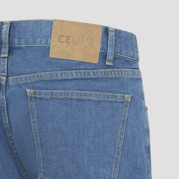 Celine Flared Jeans In Cotton Denim