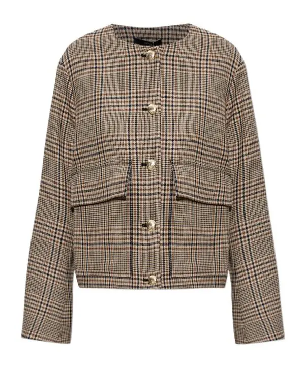 Paul Smith Checked Cropped Blazer - Nude