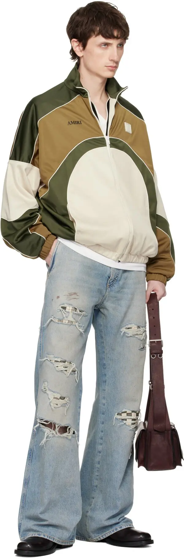 Amiri Distressed Bootcut Jeans - Agedindigo