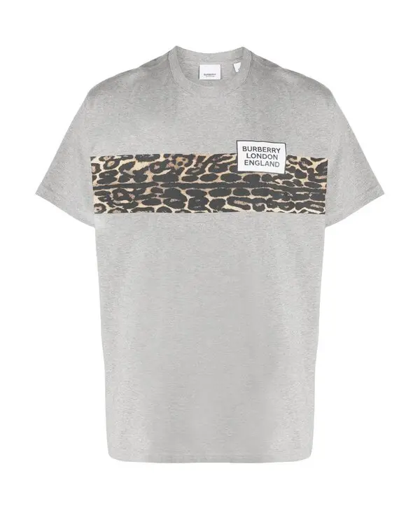Burberry Logo Leopard Print T-shirt