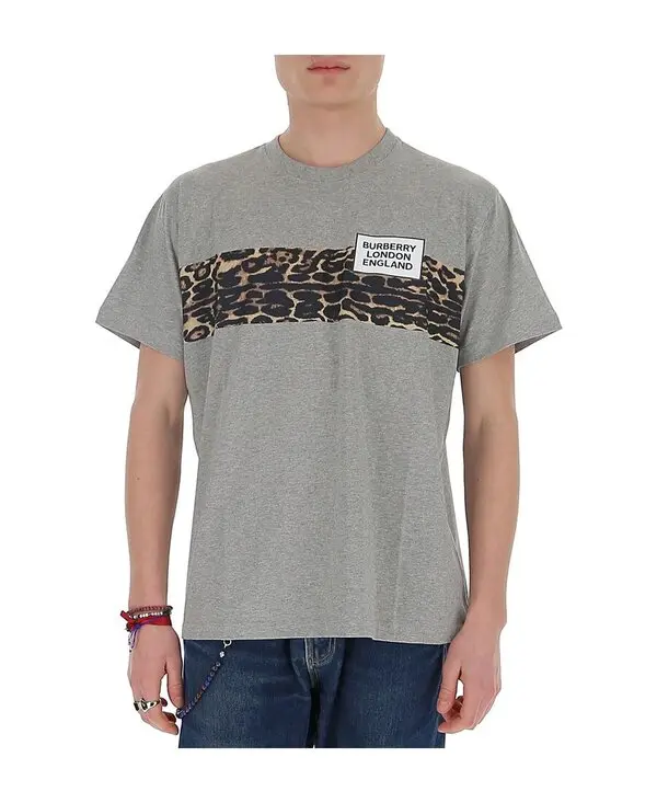 Burberry Logo Leopard Print T-shirt