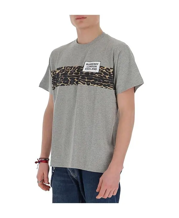 Burberry Logo Leopard Print T-shirt