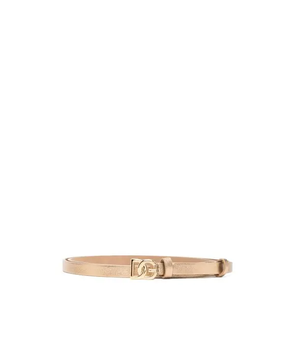 Dolce & Gabbana Logo Plaque Belt - Nude