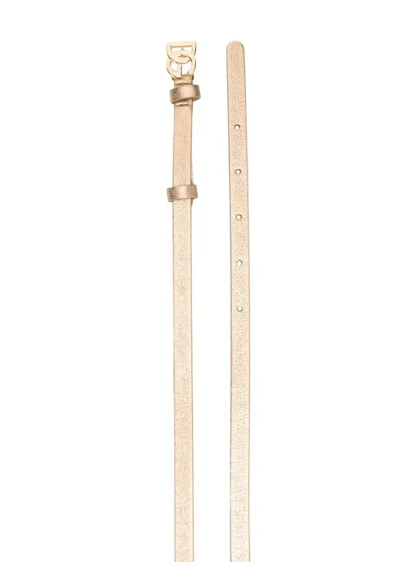 Dolce & Gabbana Logo Plaque Belt - Nude