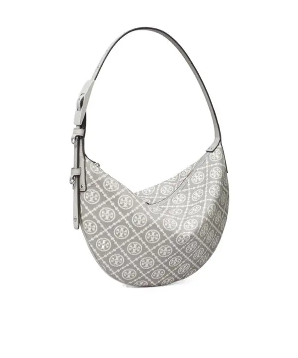 Tory Burch T Monogram Utility Small Balloon Bag - Gray