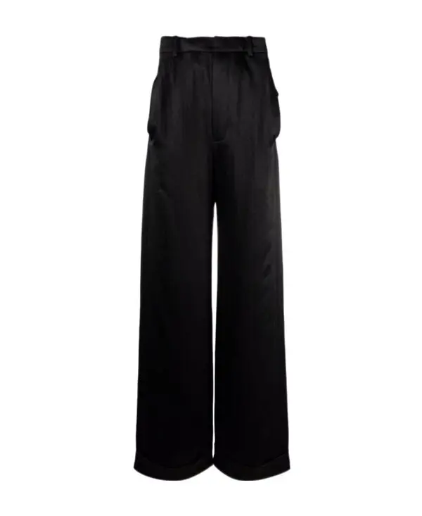 ANN DEMEULEMEESTER Satin Wide-leg Trousers