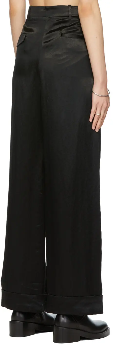 ANN DEMEULEMEESTER Satin Wide-leg Trousers