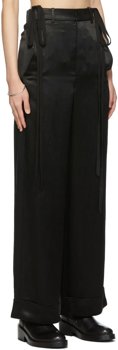 ANN DEMEULEMEESTER Satin Wide-leg Trousers