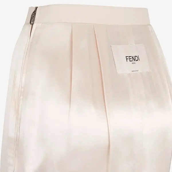 Fendi Logo Patch Midi Pencil Skirt