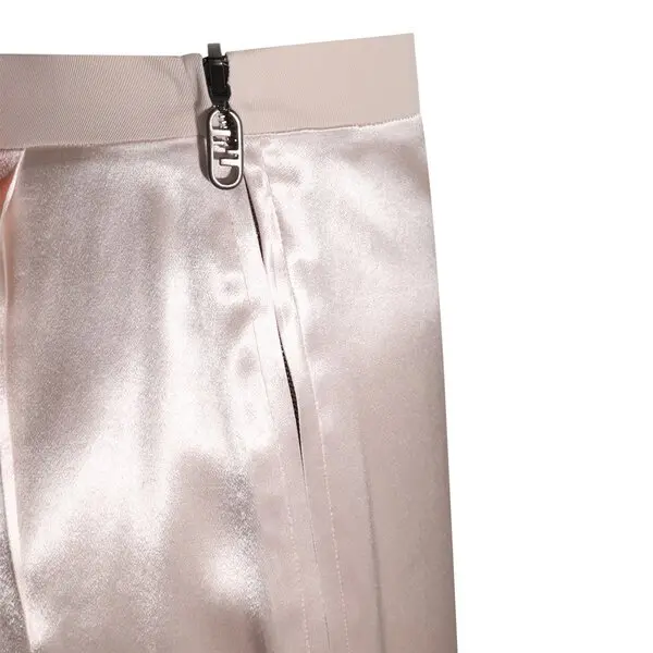 Fendi Logo Patch Midi Pencil Skirt