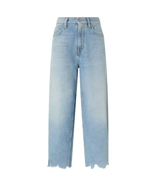 Pinko Frayed Hem Baggy Jeans - Light Blue