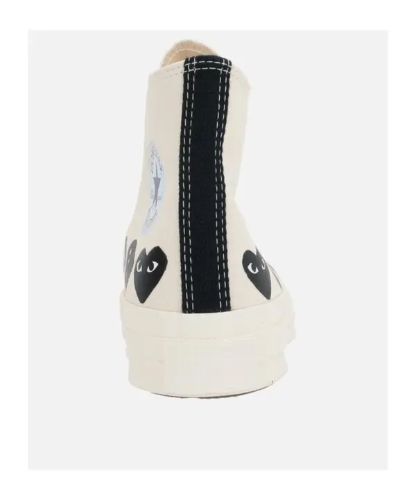 CONVERSE X COMME DES GARONS PLAY Chuck Taylor All-star High Top Sneakers With Heart Print - White