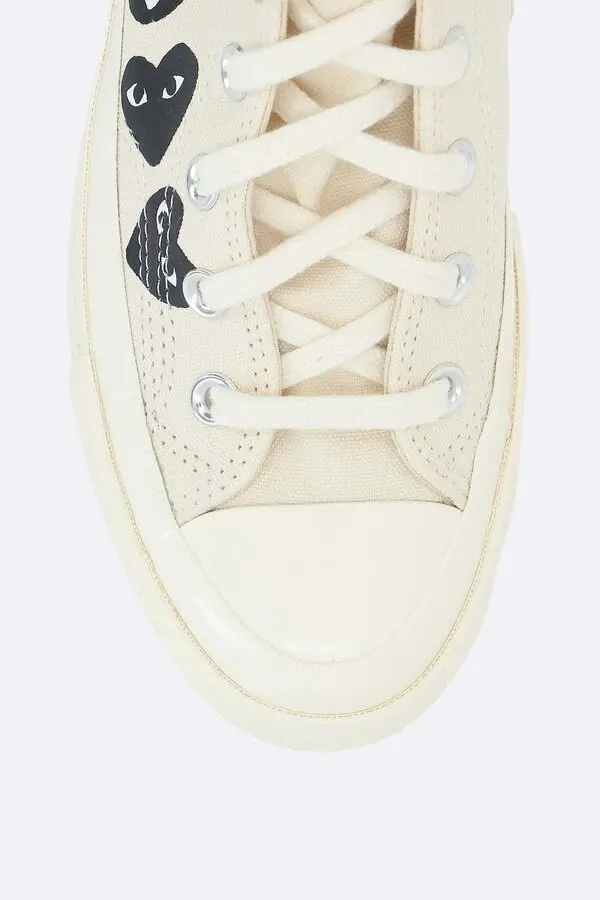 CONVERSE X COMME DES GARONS PLAY Chuck Taylor All-star High Top Sneakers With Heart Print - White
