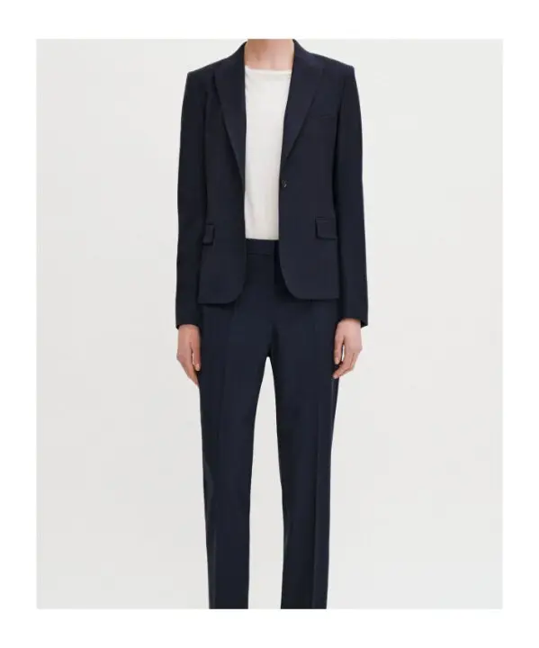 Filippa K Sasha Cool Single-breasted Blazer - Deep Navy Blue