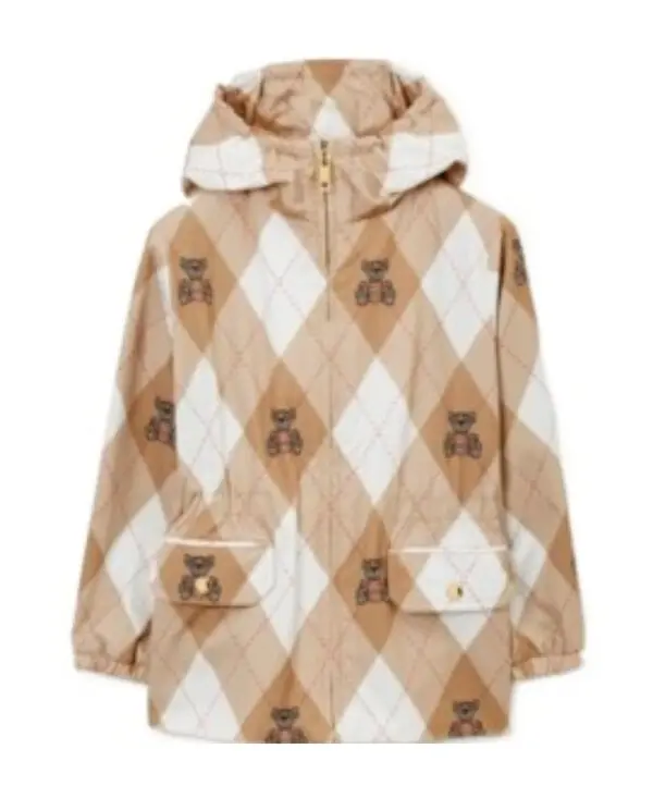Burberry Thomas Bear Print Cotton Jacket - Nude